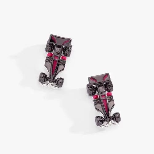 ALEX AND ANI Hot Wheels Racecar Stud Earrings - Silver