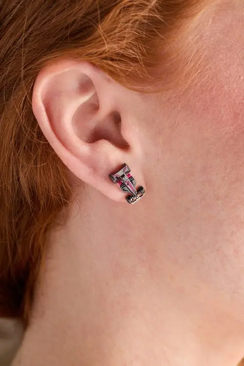 ALEX AND ANI Hot Wheels Racecar Stud Earrings