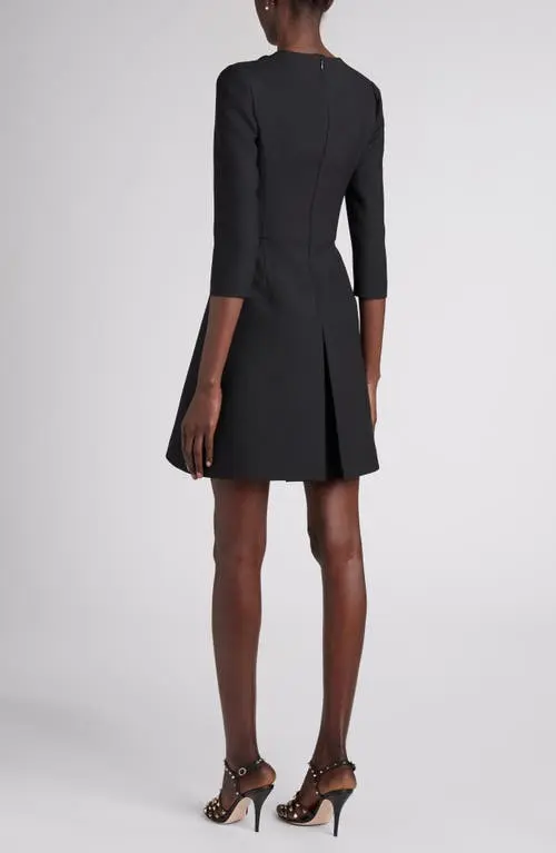 Valentino Garavani Bow Embellished Pleated Minidress