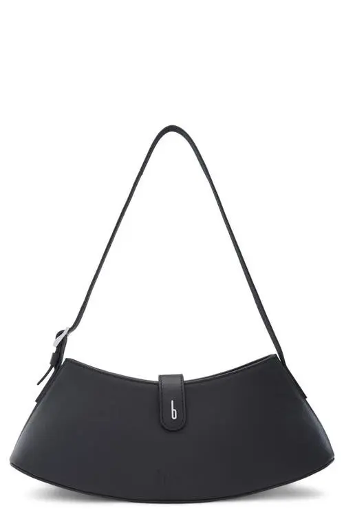 BEHNO Ruth Mini Saffiano Leather Shoulder Bag - Black