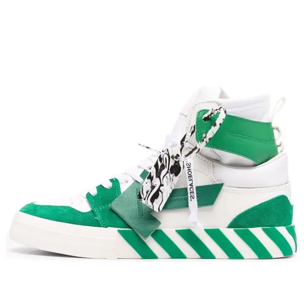 Off-White Vulcanized High-top Sneakers - Green/white