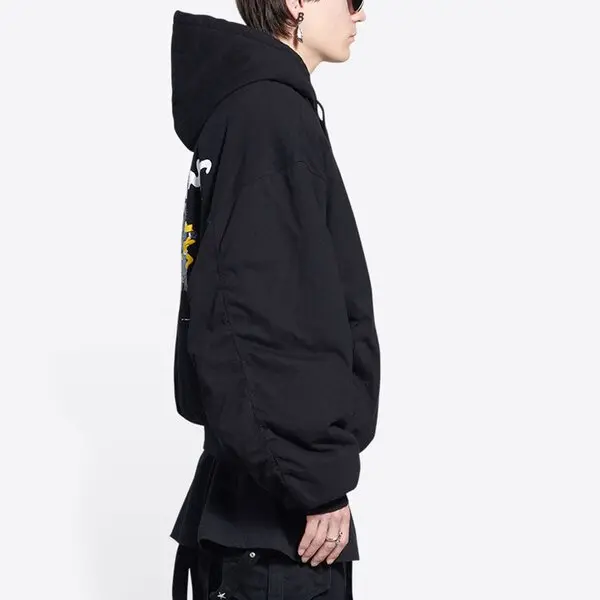 Balenciaga X The Simpsons Padded Bomber Hoodie - Black