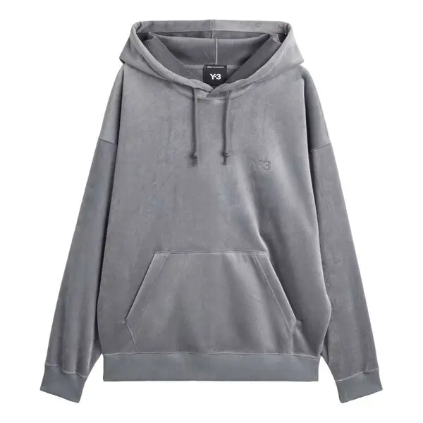 Adidas Y-3 Velvet Corduroy Hoodie - Grey Five