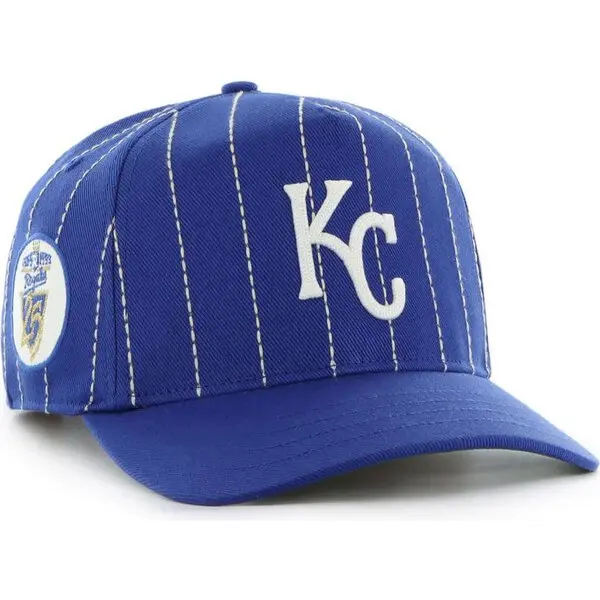 '47 47 Rawlings Kansas City Royals Pinstripe Hitch Adjustable Cap - Royal