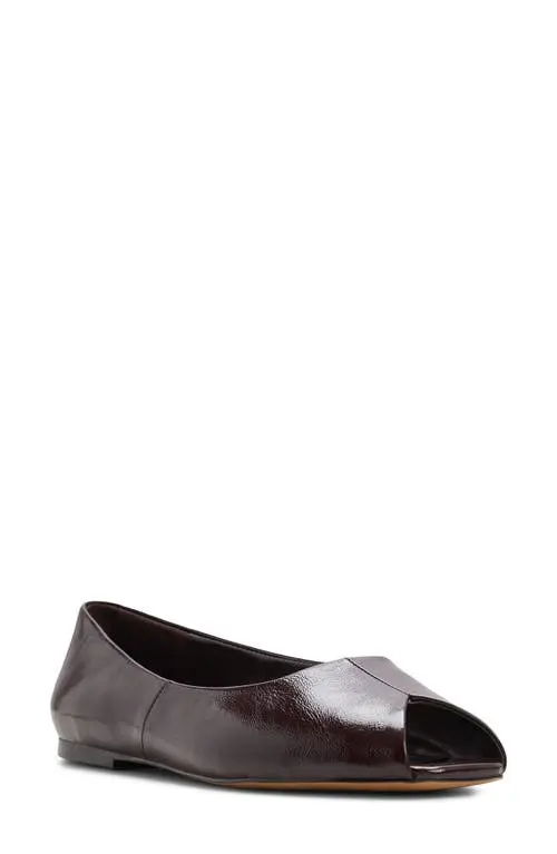 Aldo Peep Toe Flat - Bordeaux