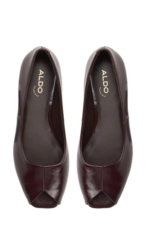Aldo Peep Toe Flat - Bordeaux
