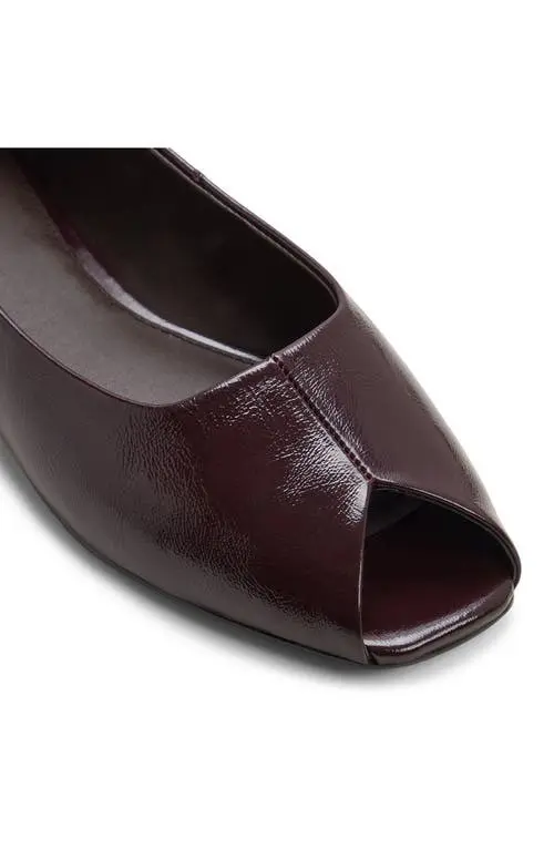 Aldo Peep Toe Flat - Bordeaux