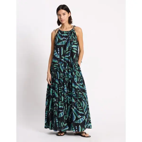 ALBARAY Painterly Palm Maxi Dress