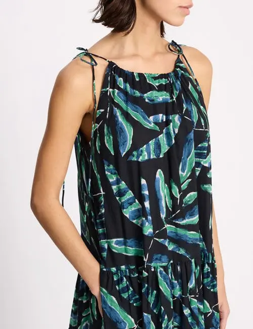 ALBARAY Painterly Palm Maxi Dress