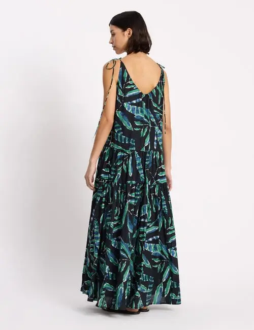ALBARAY Painterly Palm Maxi Dress