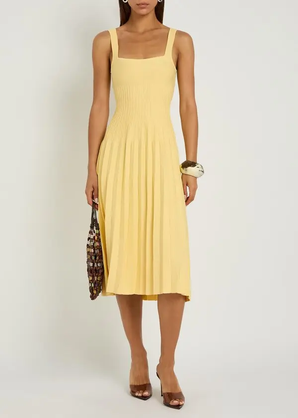 Staud Ellison Knit Midi Dress