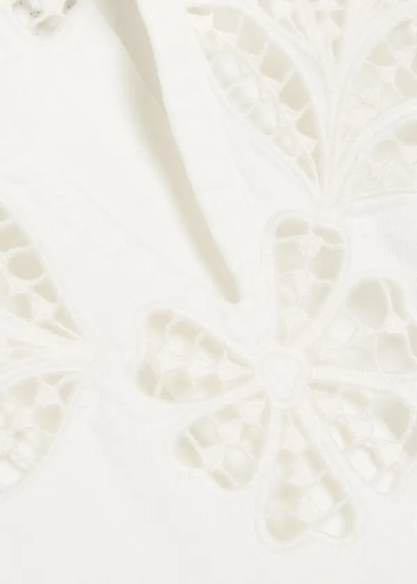 Rag & Bone Lucy Floral Cut-out Denim Top