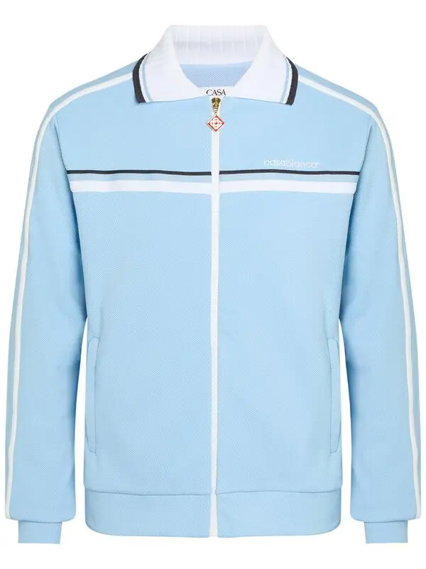 Casablanca Logo-embroidered Panelled Piqué Woven Track Jacket