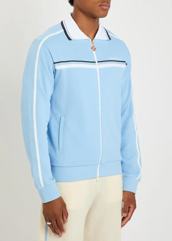 Casablanca Logo-embroidered Panelled Piqué Woven Track Jacket