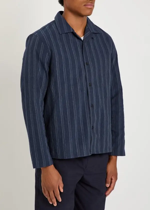 WAX LONDON Corey Striped Cotton-blend Shirt