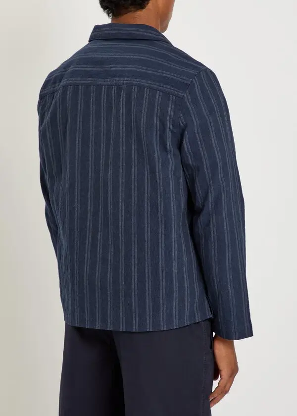 WAX LONDON Corey Striped Cotton-blend Shirt