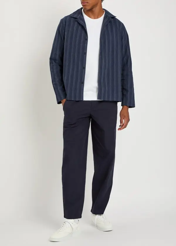 WAX LONDON Corey Striped Cotton-blend Shirt