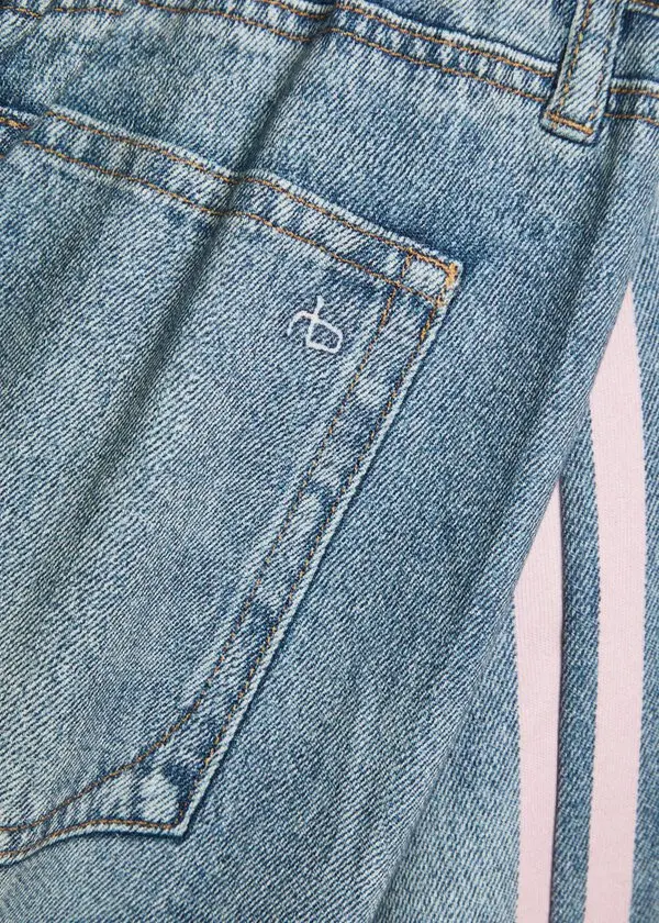 Rag & Bone Striped Denim-print Cotton Track Pants
