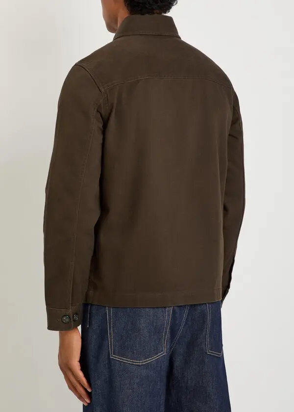Gant Logo-embroidered Cotton-twill Overshirt