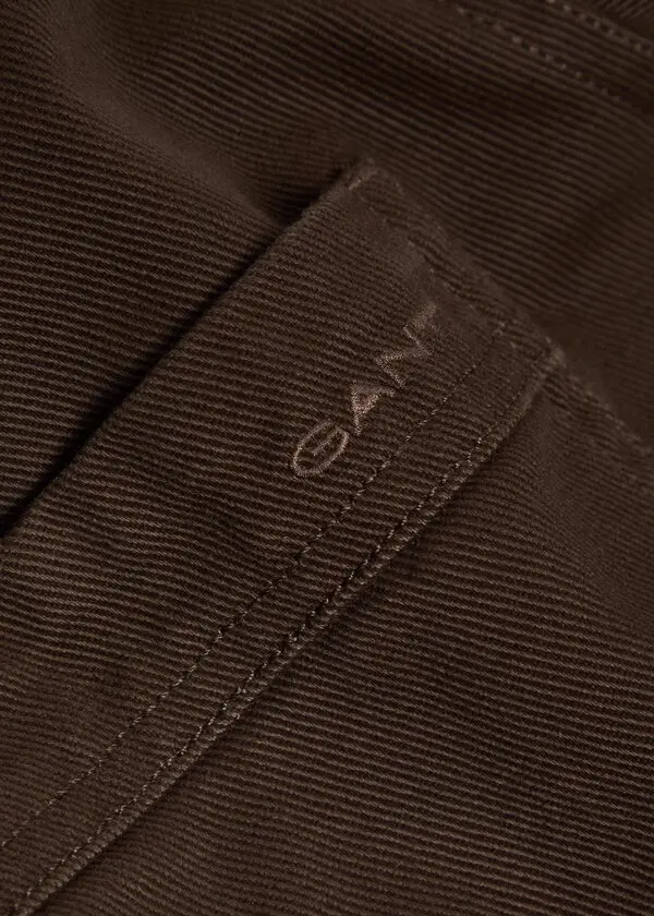 Gant Logo-embroidered Cotton-twill Overshirt