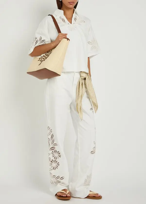 Rag & Bone Shea Embroidered Straight-leg Jeans