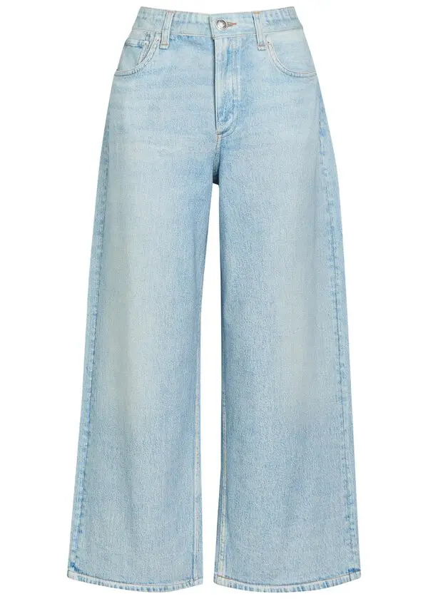 Rag & Bone Andi Denim-print Cotton Trousers