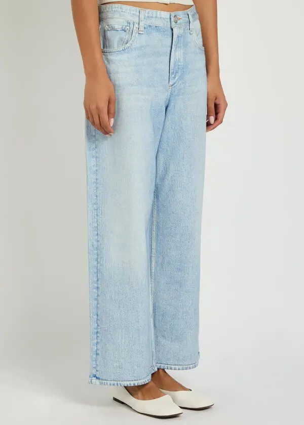 Rag & Bone Andi Denim-print Cotton Trousers