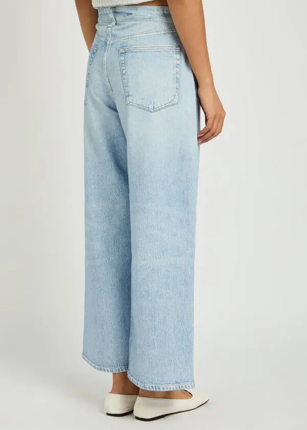 Rag & Bone Andi Denim-print Cotton Trousers