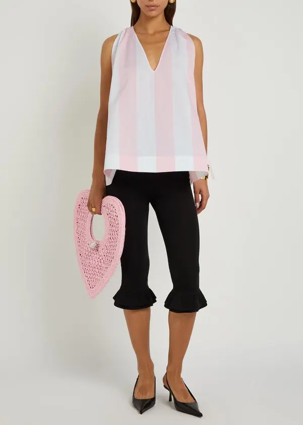 Jacquemus Le Haut Norma Striped Cotton-poplin Top