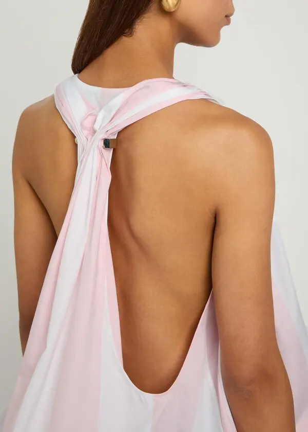 Jacquemus Le Haut Norma Striped Cotton-poplin Top