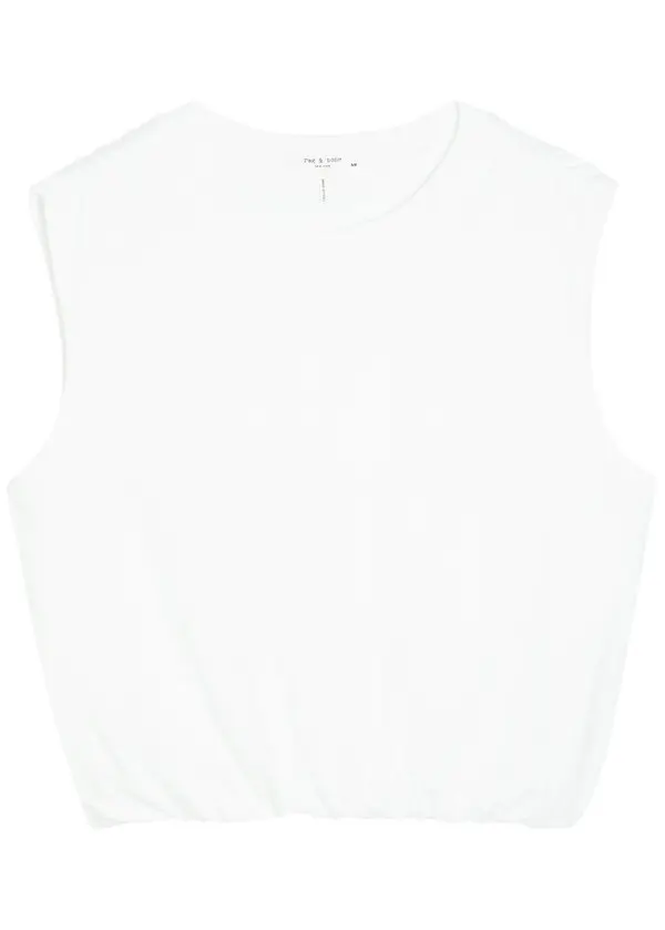 Rag & Bone Mica Bubble Cotton Top - White