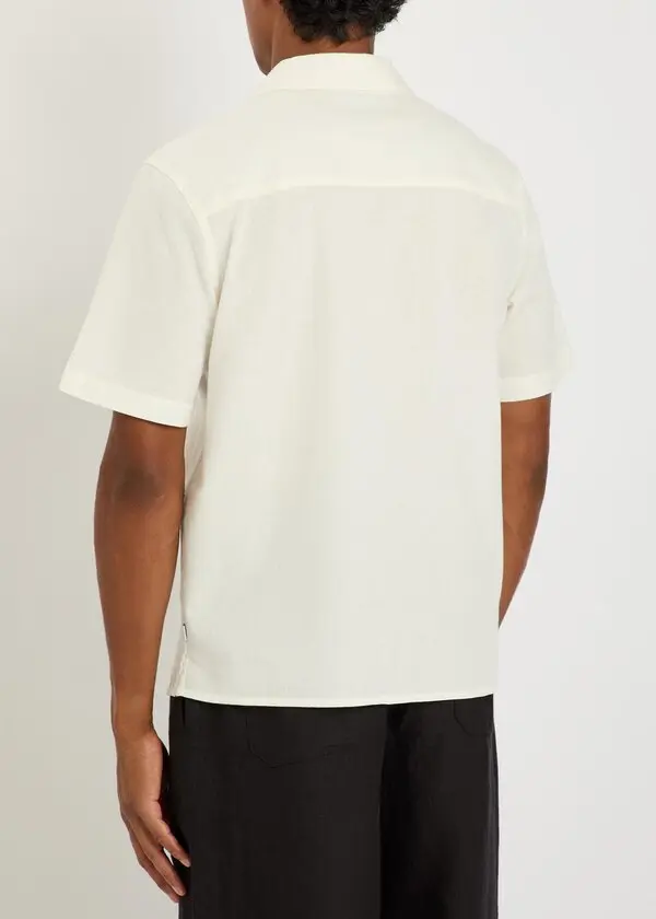 WAX LONDON Didcot Floral-embroidered Cotton-blend Shirt