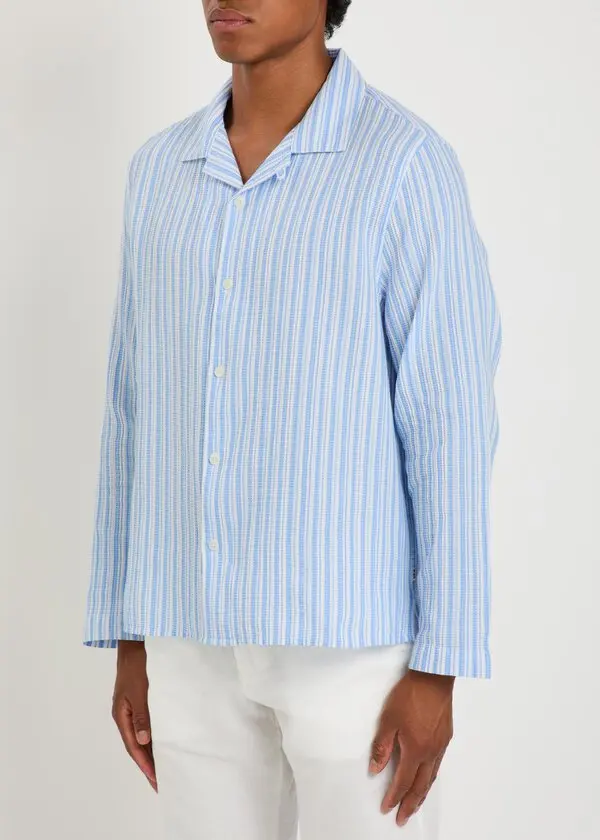 WAX LONDON Corey Striped Cotton Shirt