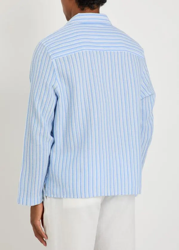 WAX LONDON Corey Striped Cotton Shirt