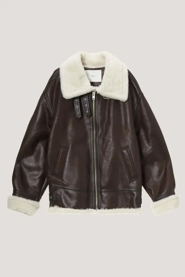 DUNST Faux Fur Trimmed Jacket
