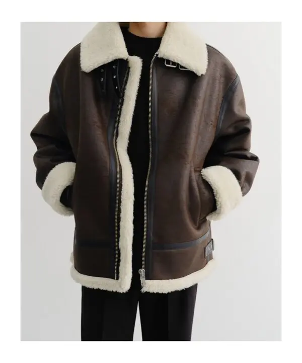 DUNST Faux Fur Trimmed Jacket
