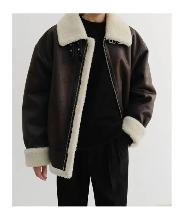 DUNST Faux Fur Trimmed Jacket