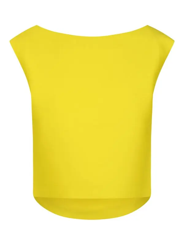 Balenciaga Sleeveless Draped Back Top - Yellow