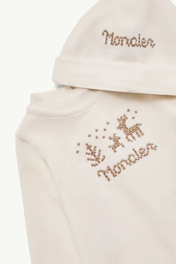 Moncler Embroidered Cotton Baby Set