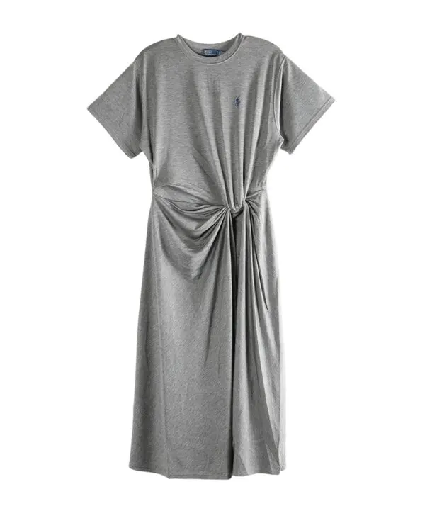 Polo Ralph Lauren Twisted Crewneck Midi Dress