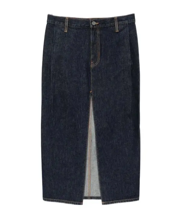 Khaite Front-slit Denim Skirt