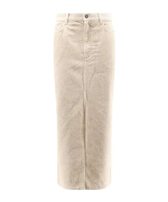 Isabel Marant Étoile Corduroy Maxi Skirt With Logo Patch - No