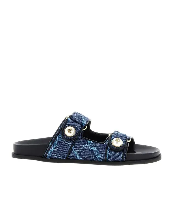 JIMMY CHOO Round-toe Slippers