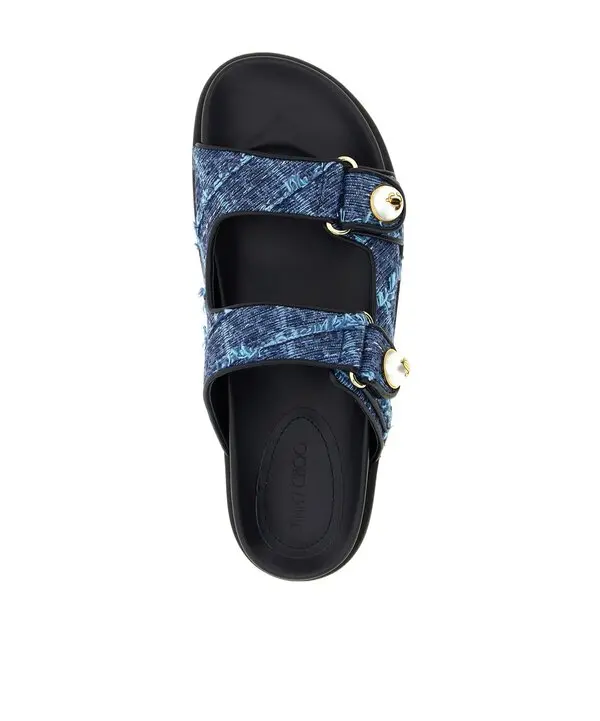 JIMMY CHOO Round-toe Slippers