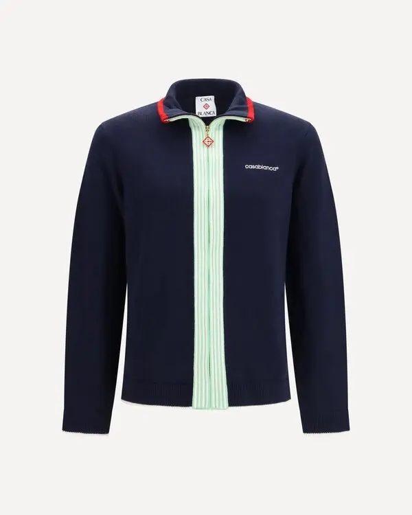 Casablanca Merino Wool Zip-up Sports Jacket