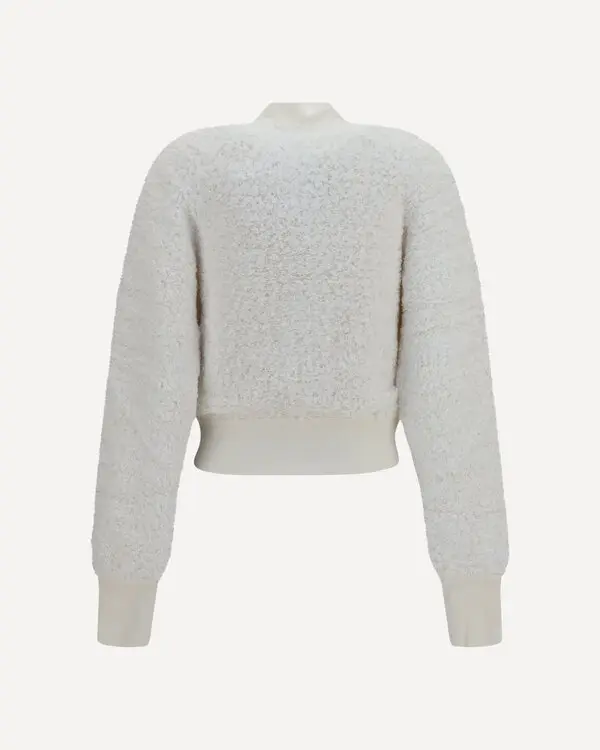 Balmain Tweed Bomber Jacket With Lion-head Buttons