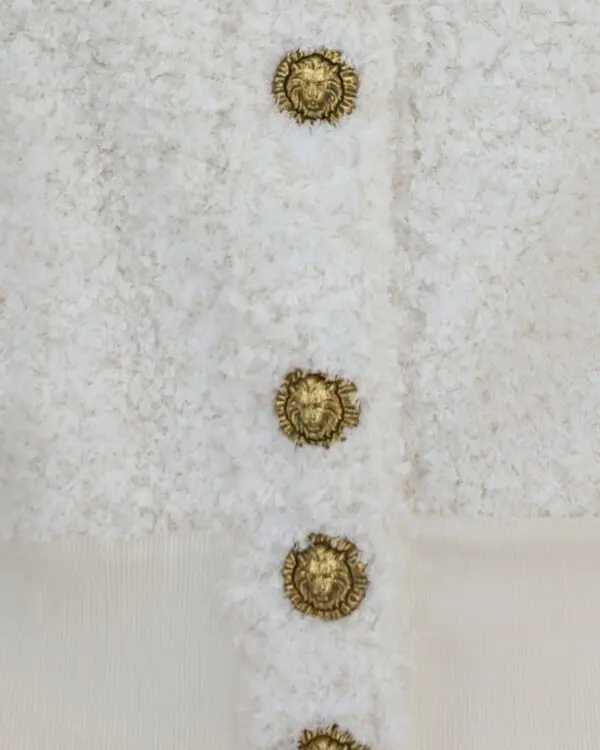 Balmain Tweed Bomber Jacket With Lion-head Buttons