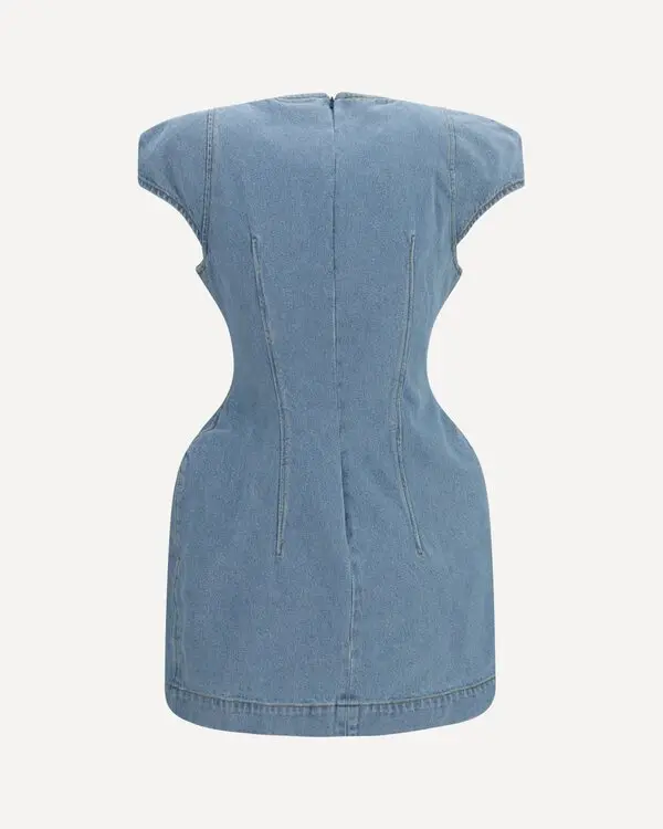 Magda Butrym Short-sleeve Denim Mini Dress