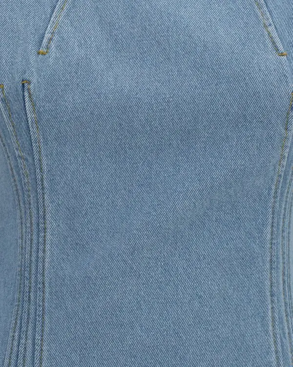Magda Butrym Short-sleeve Denim Mini Dress