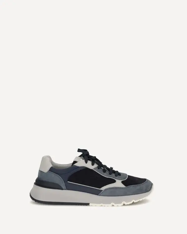 Brunello Cucinelli Leather Lace-up Sneakers - Blue